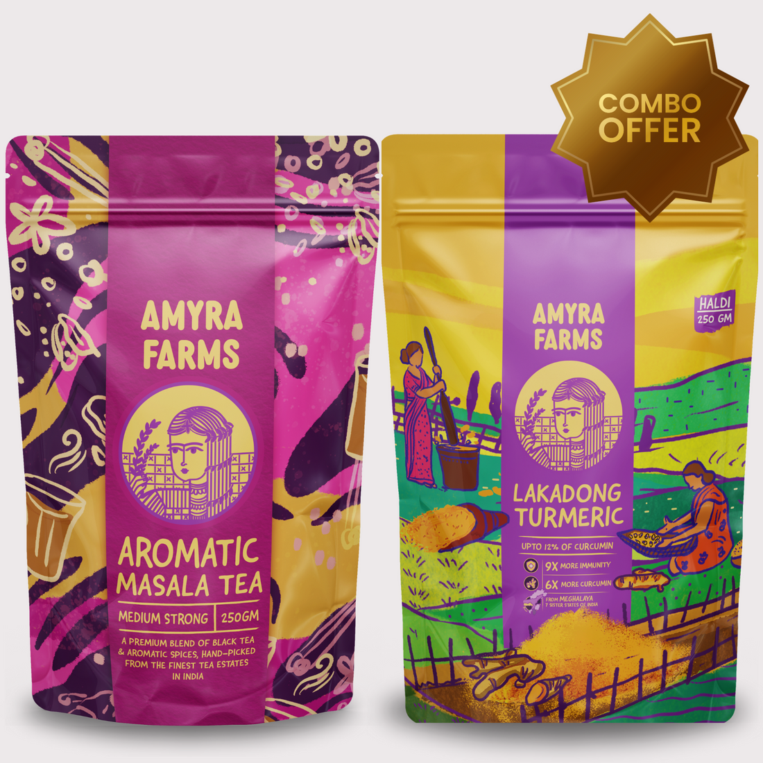 Masala Tea and Organic Turmeric Powder – Amyra Farms